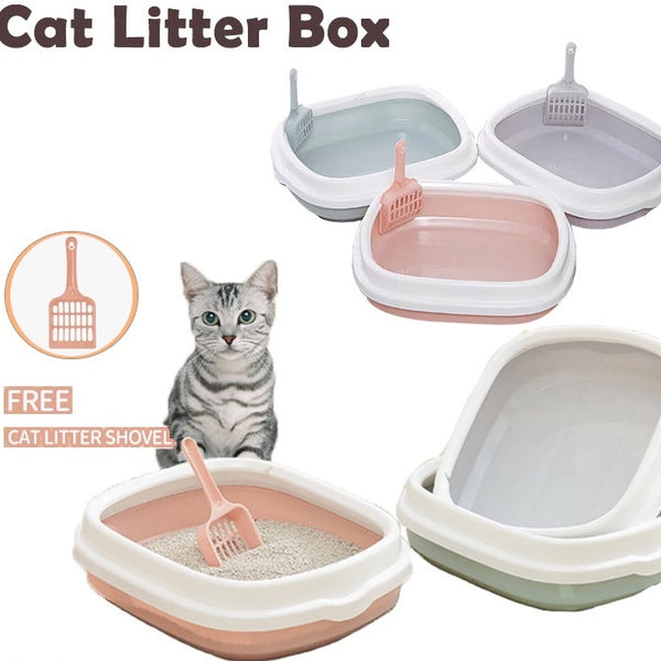 Easy Clean Cat Litter Box with Shovel – BOUGHTNEX