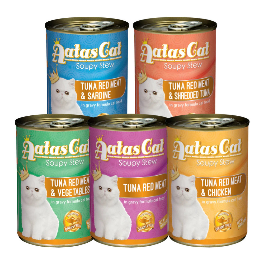 Aatas Cat Soupy Stew Tuna Red Meat In Gravy 400g With Sardine Chicken ...